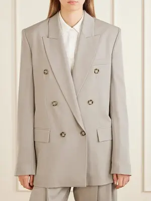 Stella McCartney Double-breasted Oversized Wool-twill Blazer