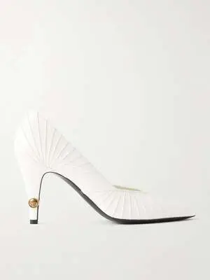 Versace Lamb Leather Pumps - White