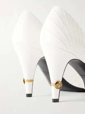 Versace Lamb Leather Pumps - White