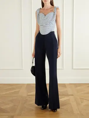 VIVIENNE WESTWOOD Serge Pleated Wool Flared Pants