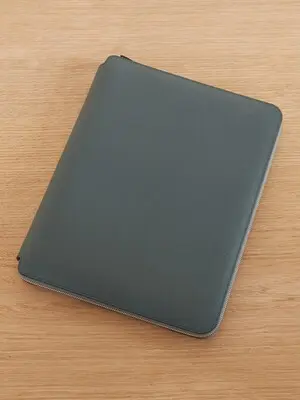 Smythson Panama Leather A4 Folder - Green