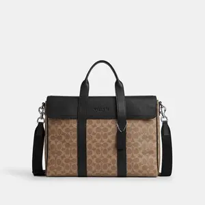 COACH OUTLET Sullivan Portfolio Briefcase - Silver/tan Black