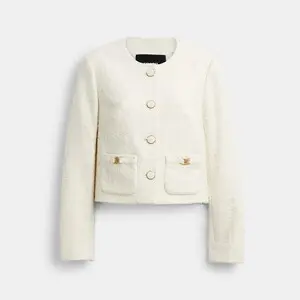 COACH OUTLET Heritage C Boucle Jacket - Cream