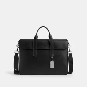 COACH OUTLET Sullivan Portfolio Brief - Silver/black