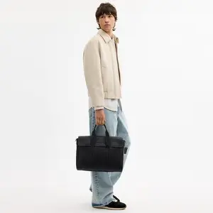 COACH OUTLET Sullivan Portfolio Brief - Silver/black
