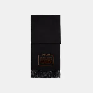 COACH OUTLET Embroidered Patch Cashmere Muffler - Black