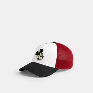 COACH OUTLET Disney X Coach Trucker Hat With Mickey Mouse Applique - Chalk