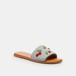 COACH OUTLET Holly Sandal With Cherries - Denim