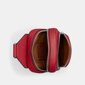 COACH OUTLET Refined Pebble Leather Racer Sling Pack - Silver/poppy
