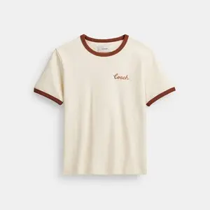 COACH OUTLET Ringer T-shirt - Saddle/cream