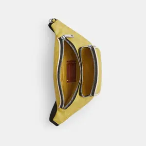 COACH OUTLET Travis Belt Bag 30 In Signature Canvas - Silver/light Citron