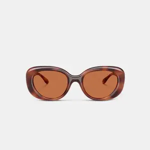 COACH OUTLET Coach C Hardware Round Sunglasses - Tortoise Brown