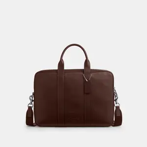 COACH OUTLET Austin Leather Briefcase - Silver/maple