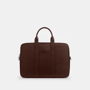 COACH OUTLET Austin Leather Briefcase - Silver/maple
