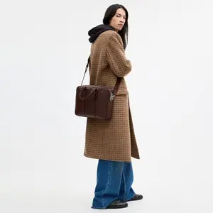 COACH OUTLET Austin Leather Briefcase - Silver/maple