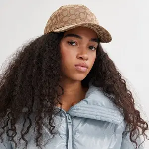 COACH OUTLET Coach Signature Jacquard Baseball Hat - Khaki
