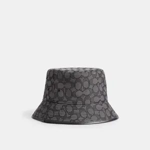 COACH OUTLET Signature Jacquard Bucket Hat - Charcoal
