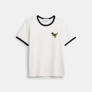 COACH OUTLET Coach Rexy Ringer T-shirt - White/navy