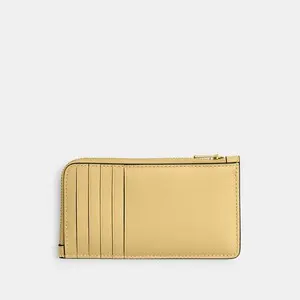 COACH OUTLET New York Zip Card Case - Brass/vanilla