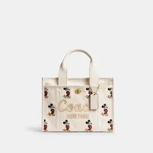 COACH OUTLET Disney X Coach Cargo Tote Bag 26 With Mickey Mouse - Brass/ivory