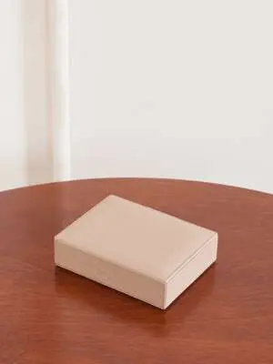 Smythson Panama Textured-leather Jewelry Box