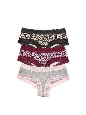 Pink 3-pack Wink™ Lace-trim Cheeky Panties