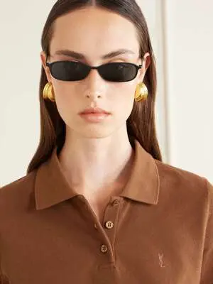 Saint Laurent Round-frame Metal Sunglasses