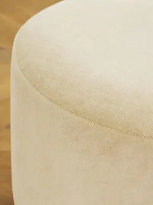 SIX THE RESIDENCE Mohair-velvet Wood Pouf