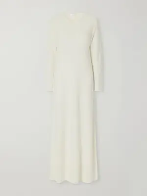RUOHAN Aelin Silk-chenille Maxi Dress - Neutrals