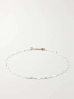 LOREN STEWART Shapeshifter 14kt Yellow And Sterling Silver Anklet - Gold