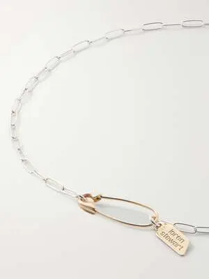 LOREN STEWART Shapeshifter 14kt Yellow And Sterling Silver Anklet