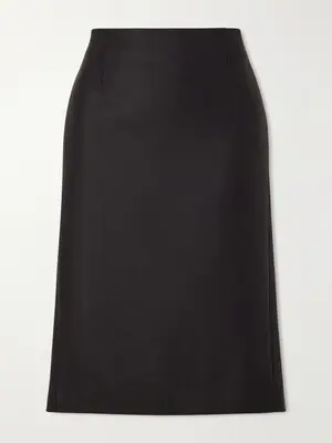 MAISON MARGIELA MM6 Maison Margiela Wool-Blend Felt Midi Skirt
