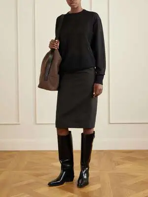 MAISON MARGIELA Wool-blend Felt Midi Skirt