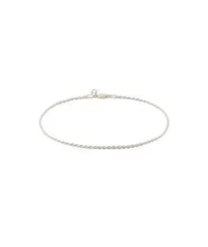 LOREN STEWART Twisted Sterling Anklet - Silver