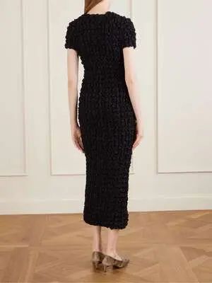 Khaite Perry Ruched Silk-chiffon Midi Dress