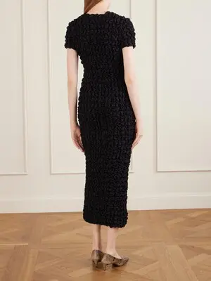 Khaite Perry Ruched Silk-chiffon Midi Dress