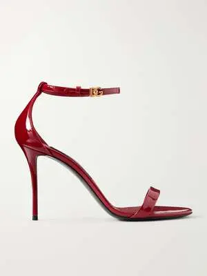 Dolce & Gabbana Logo-detailed Patent Leather Sandals