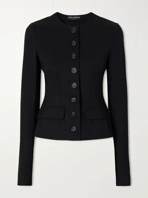 Dolce & Gabbana Stretch-wool Jacket - Black