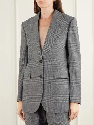 Dolce & Gabbana Prince Of Wales Wool And Cashmere-blend Blazer