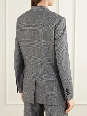 Dolce & Gabbana Prince Of Wales Wool And Cashmere-blend Blazer