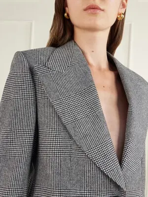 Dolce & Gabbana Prince Of Wales Wool And Cashmere-blend Blazer