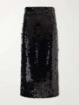 Dolce & Gabbana Sequin-embellished Tulle Midi Skirt