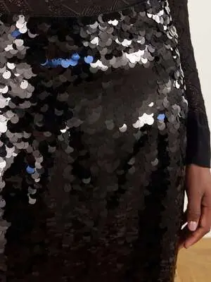 Dolce & Gabbana Sequin-embellished Tulle Midi Skirt