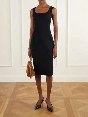 Dolce & Gabbana Virgin Wool-crepe Midi Dress