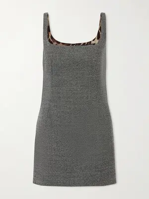 Dolce & Gabbana Stretch-wool Mini Dress - Gray