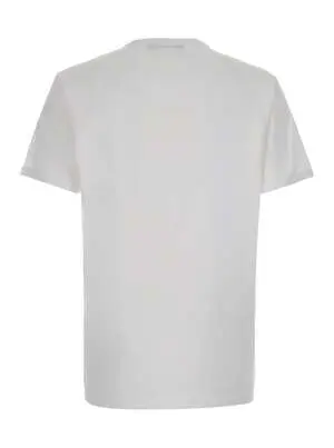 Dolce & Gabbana Crew Neck T-shirt With Logo On The Front In Cotton For