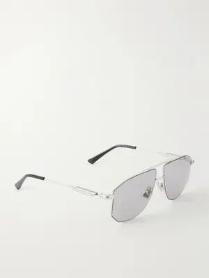Bottega Veneta Ribbon Snap Aviator-style Metal Sunglasses