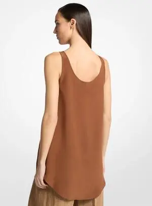 Michael Kors Silk Crepe De Chine Tank Top