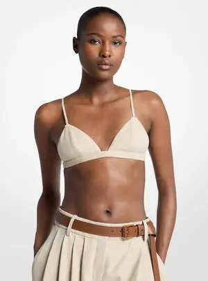 Michael Kors Suede Bra Top In Size By - Natural