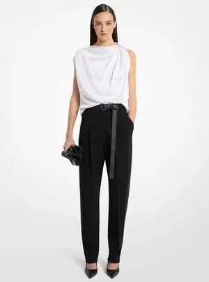 Michael Kors Draped Satin Blouse In Size By